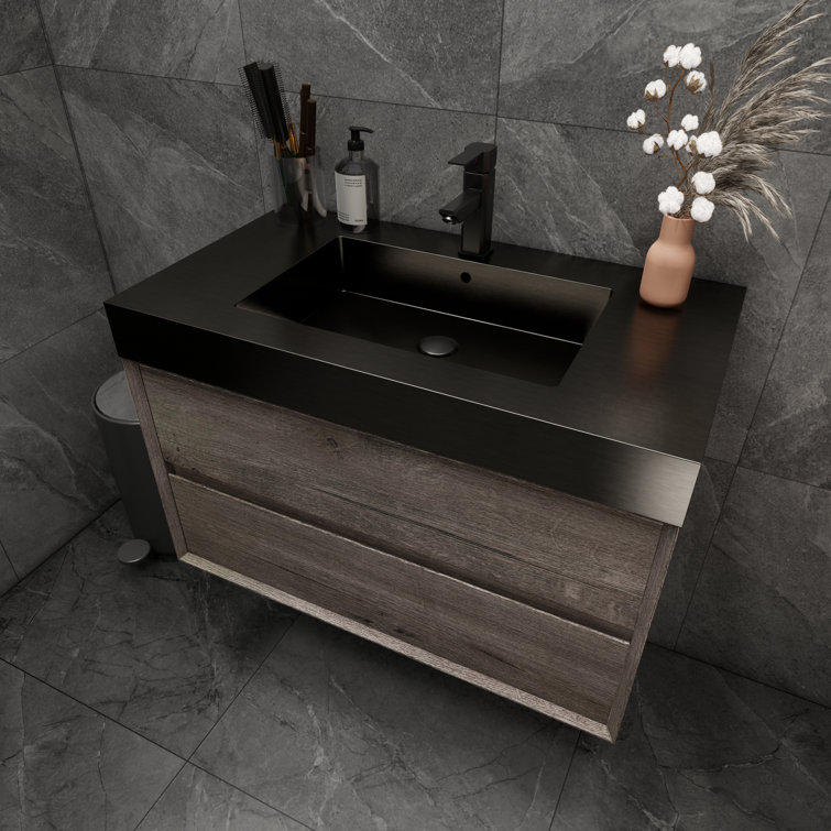 Wade Logan® Golitz 36 Wall Mounted Single Bathroom Vanity Set Wayfair
